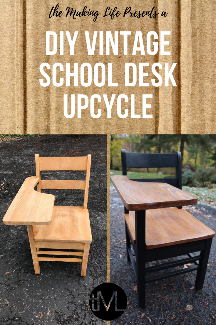 Vintage School Desk Upcycle - DIY Furniture Makeover (Plus Video) - the ...